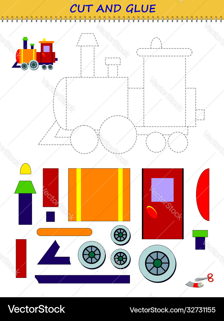 Educational page for little children printable Vector Image