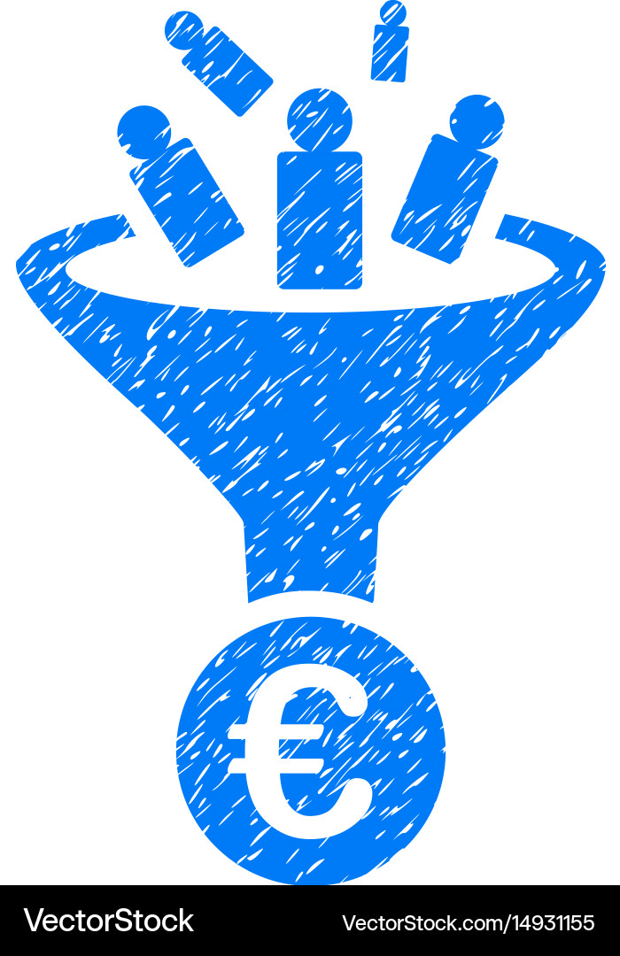 Euro sale conversion grunge icon Royalty Free Vector Image