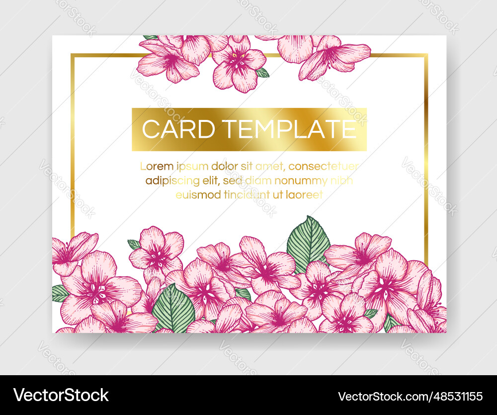 Floral wedding invitation elegant card template Vector Image