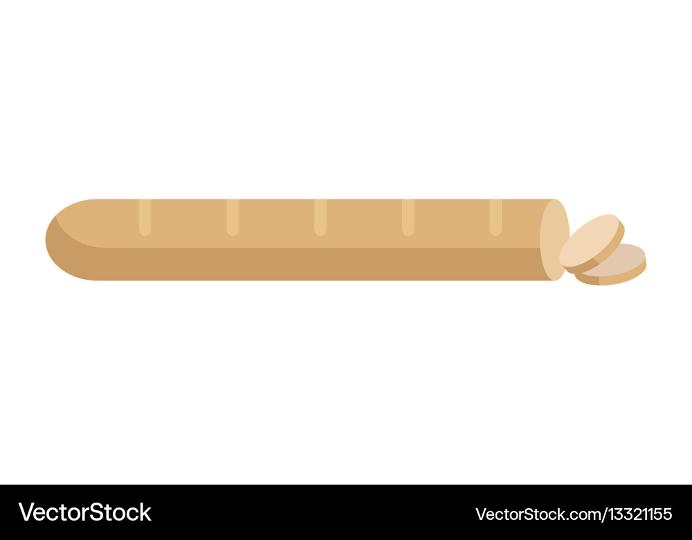 Loaf of bread in flat design Royalty Free Vector Image