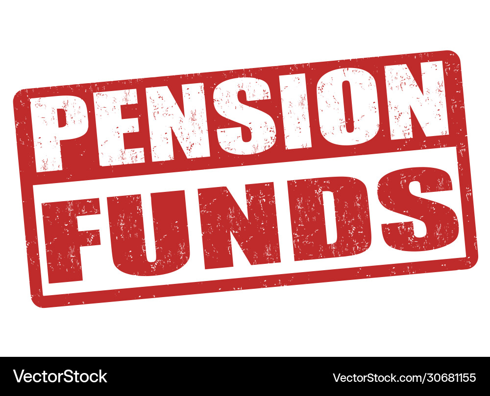Pension funds sign or stamp Royalty Free Vector Image