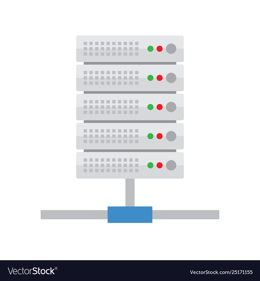 Server hosting database icon Royalty Free Vector Image