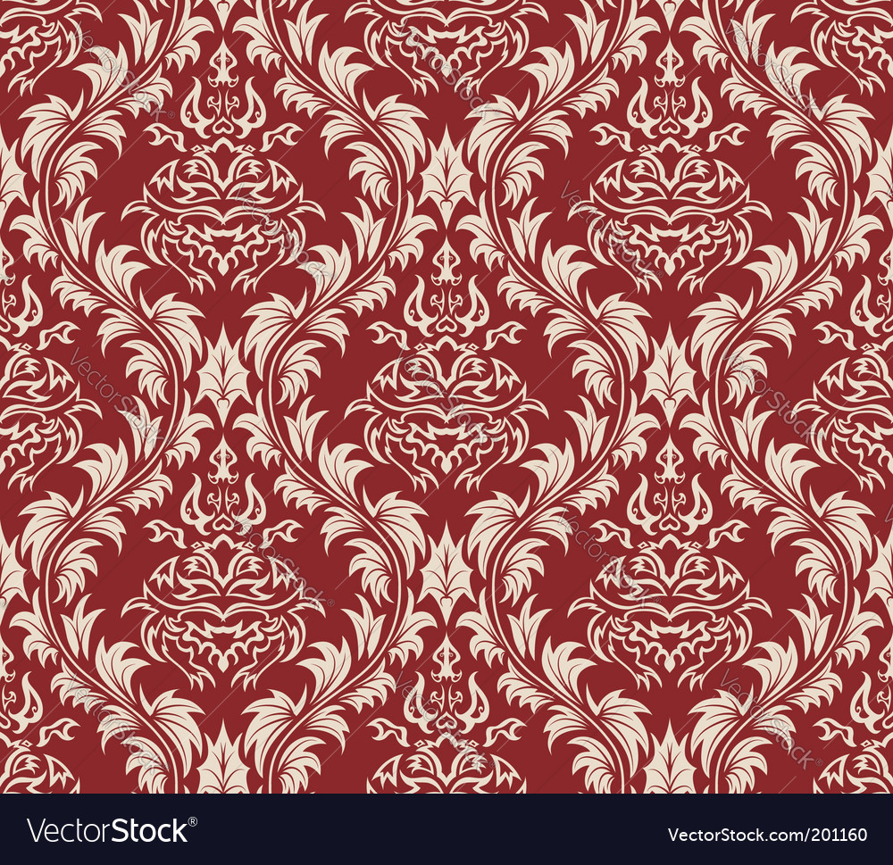 Damask pattern Royalty Free Vector Image - VectorStock