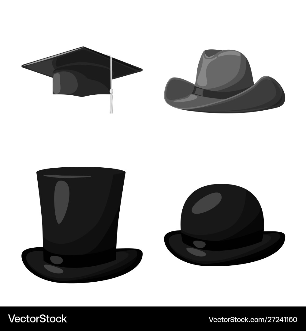 Design hat and helmet logo set Royalty Free Vector Image