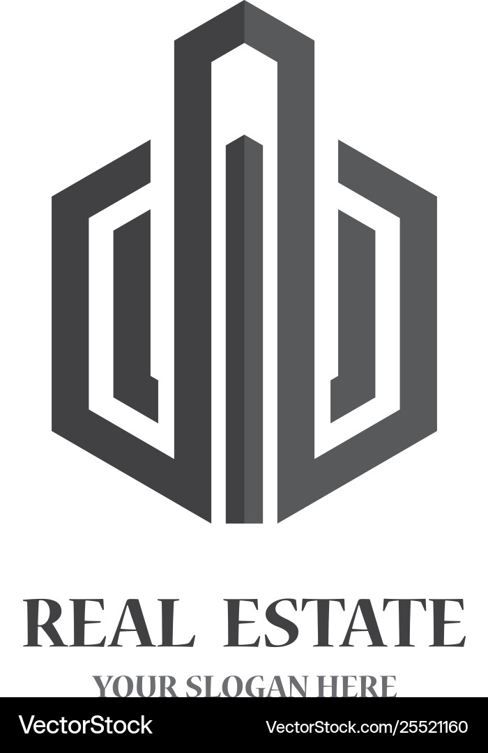 Real estate logo icon Royalty Free Vector Image