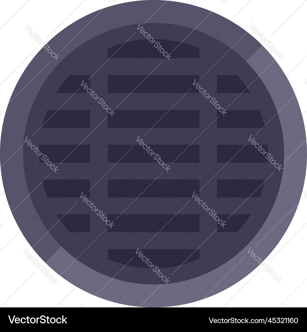 Road manhole icon flat city construction Vector Image