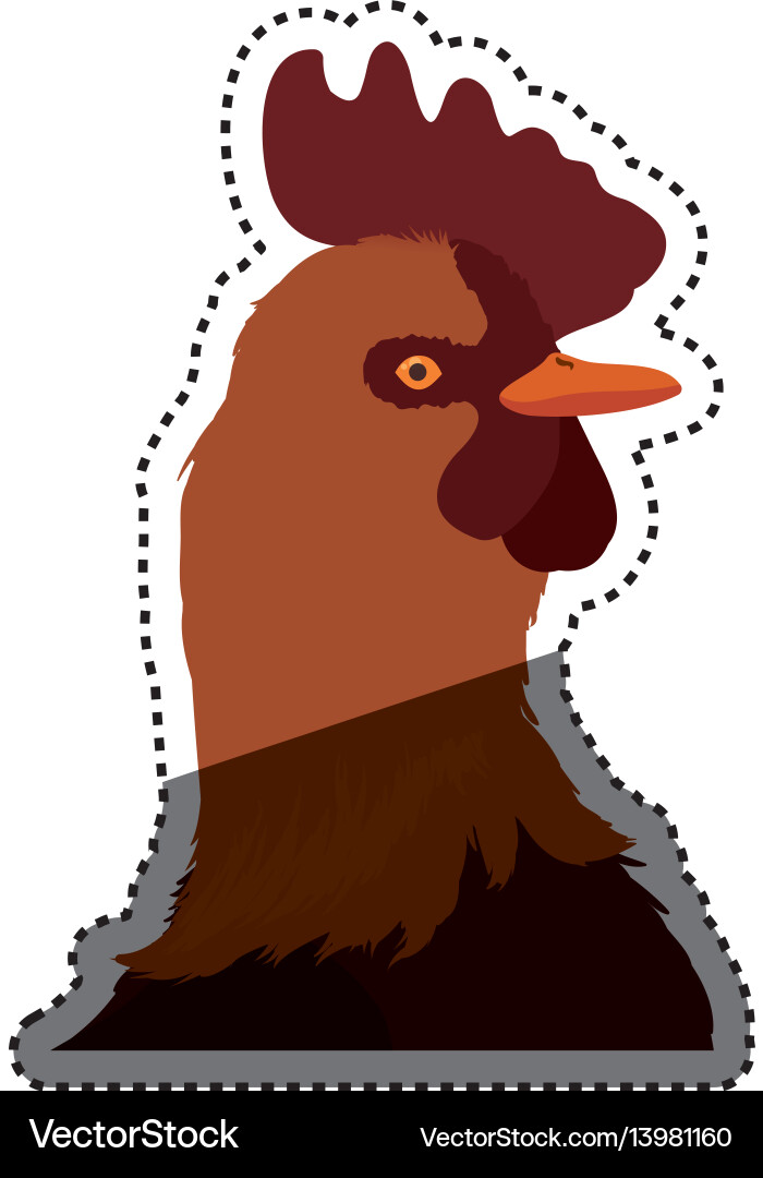 Rooster farm animal Royalty Free Vector Image - VectorStock