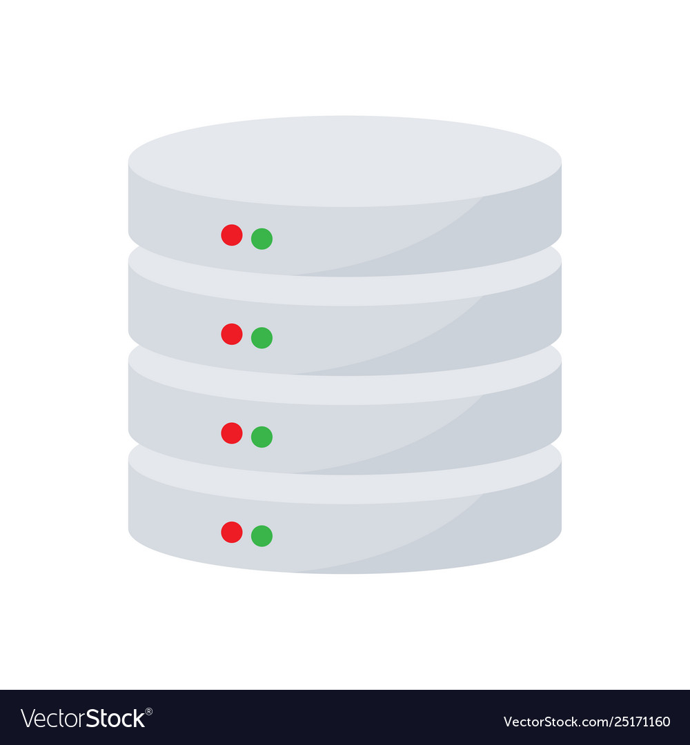 Server hosting database icon Royalty Free Vector Image