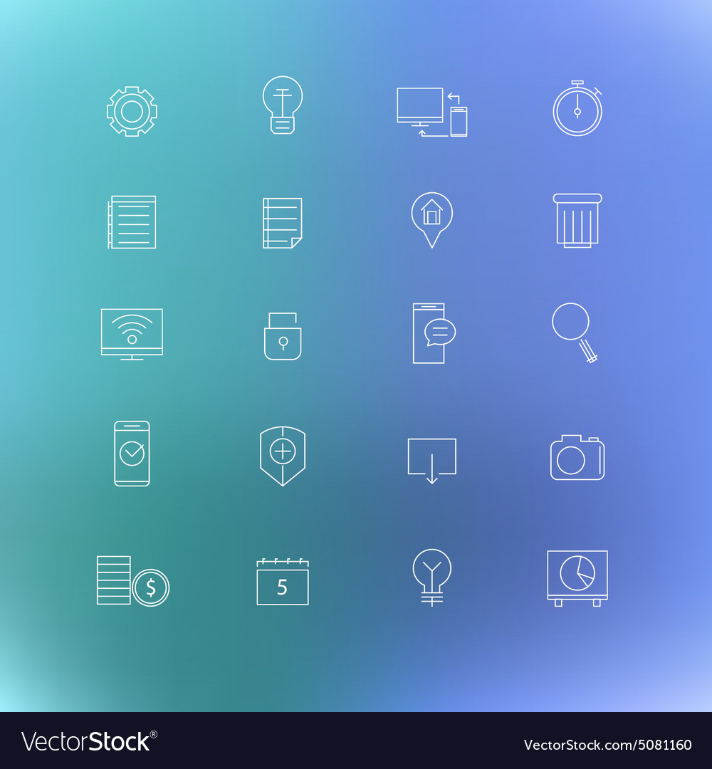 Set of thin line icons for your design Royalty Free Vector