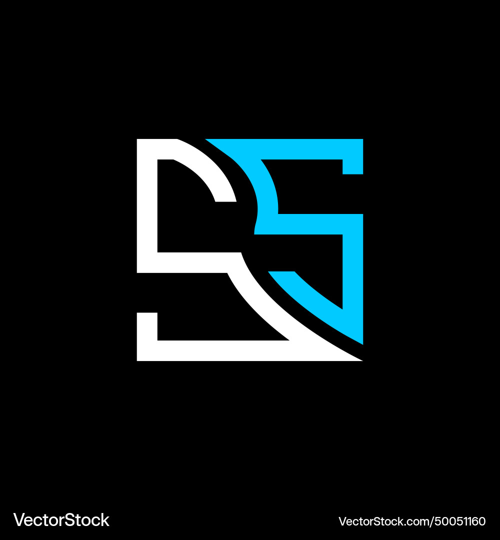 Ss letter logo design ss simple and modern logo Vector Image