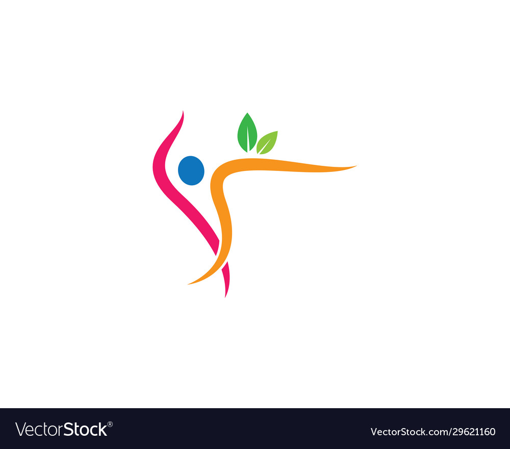 Wellness logo template Royalty Free Vector Image