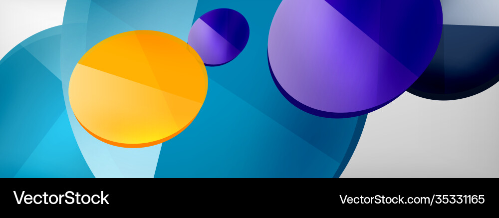 Abstract glossy round shapes background Royalty Free Vector
