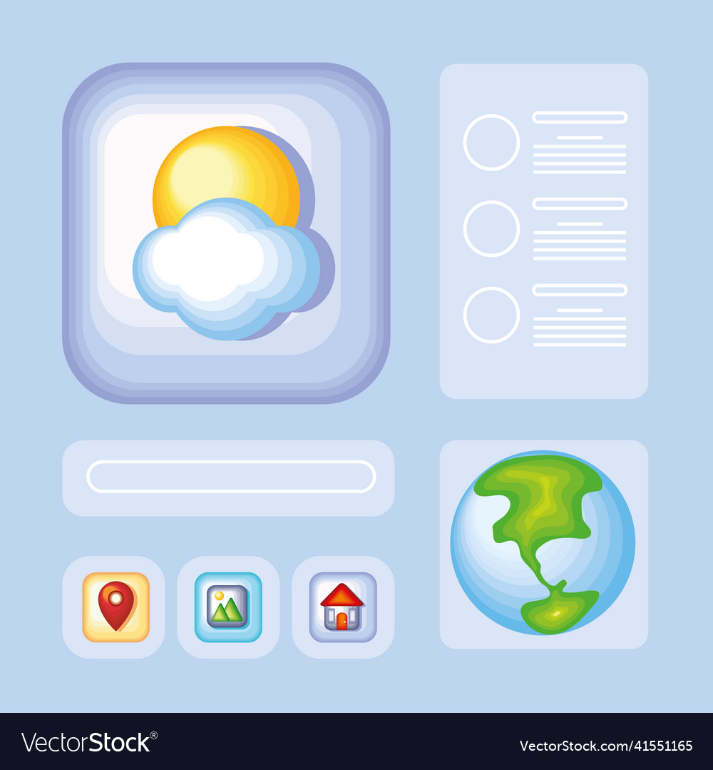 Different apps icon Royalty Free Vector Image - VectorStock