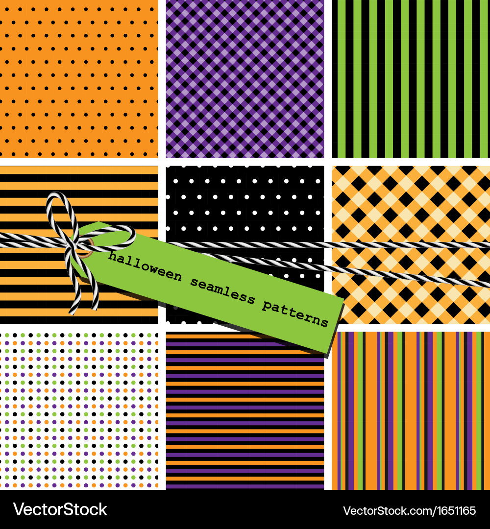 Halloween seamless patterns Royalty Free Vector Image