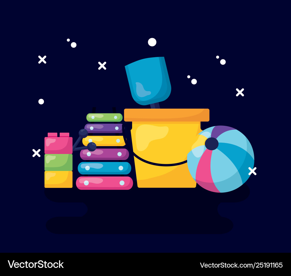 Kids toys design Royalty Free Vector Image - VectorStock