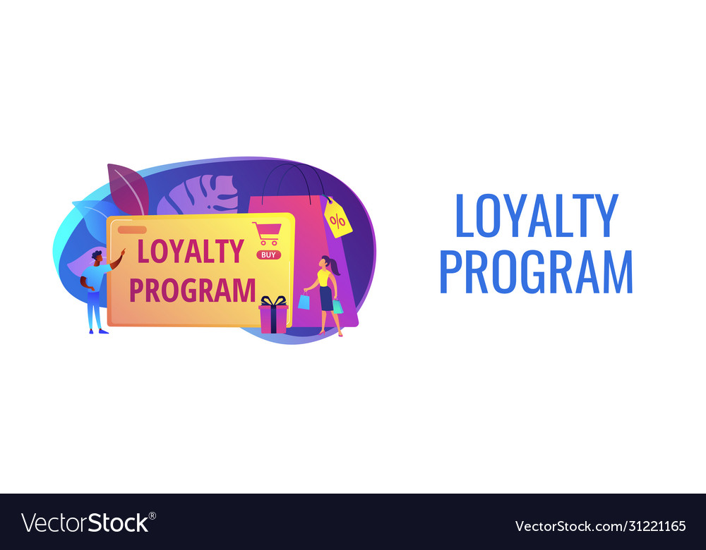 Loyalty program concept banner header Royalty Free Vector