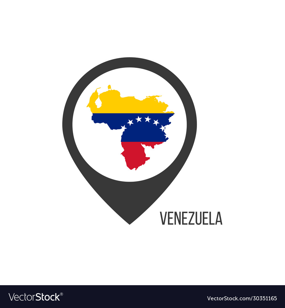 Map pointers with contry venezuela flag Royalty Free Vector