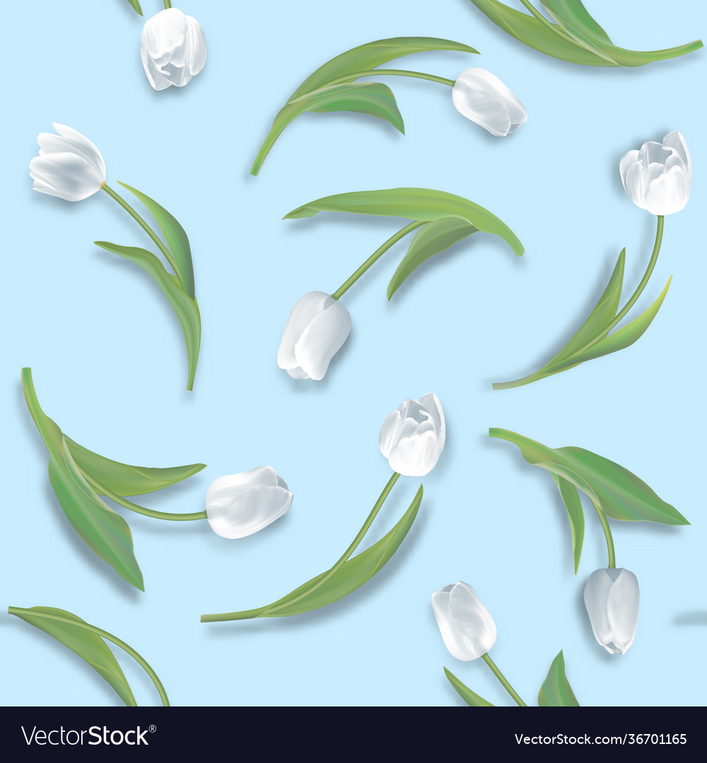 Seamless background from spring flowers pattern Vector Image