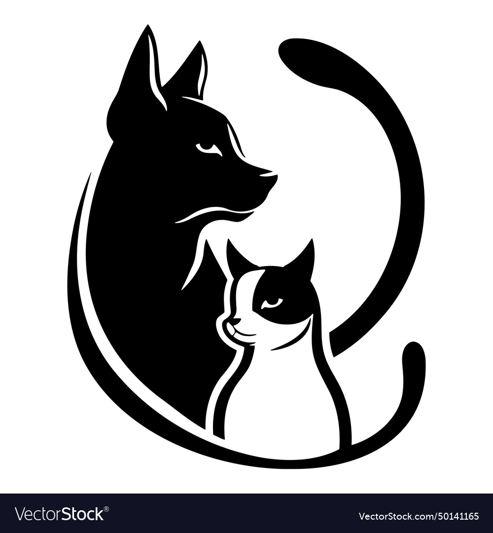Simple cat logo Royalty Free Vector Image - VectorStock