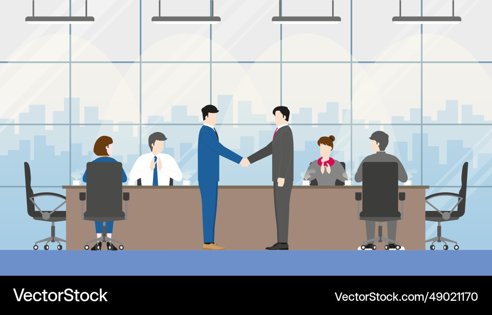 Business partner concept joint venture Royalty Free Vector