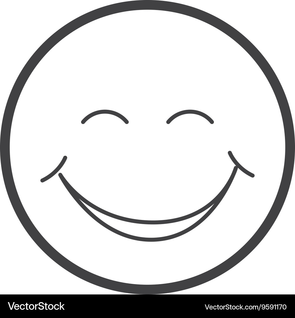 Cartoon face icon circle design graphic Royalty Free Vector