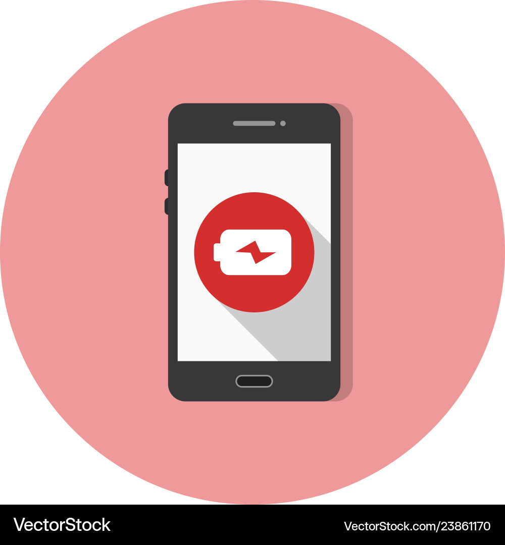 Charging mobile application icon Royalty Free Vector Image