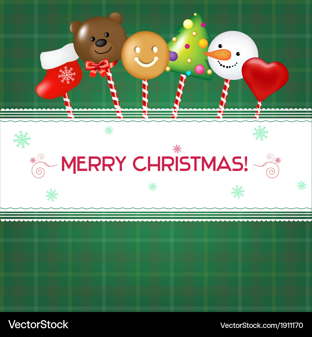 Christmas card with candies Royalty Free Vector Image