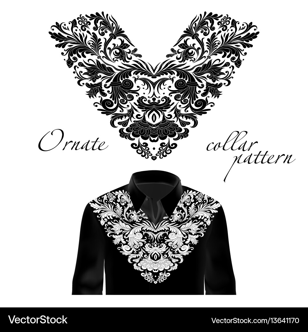 Design for collar shirts shirts blouses Royalty Free Vector