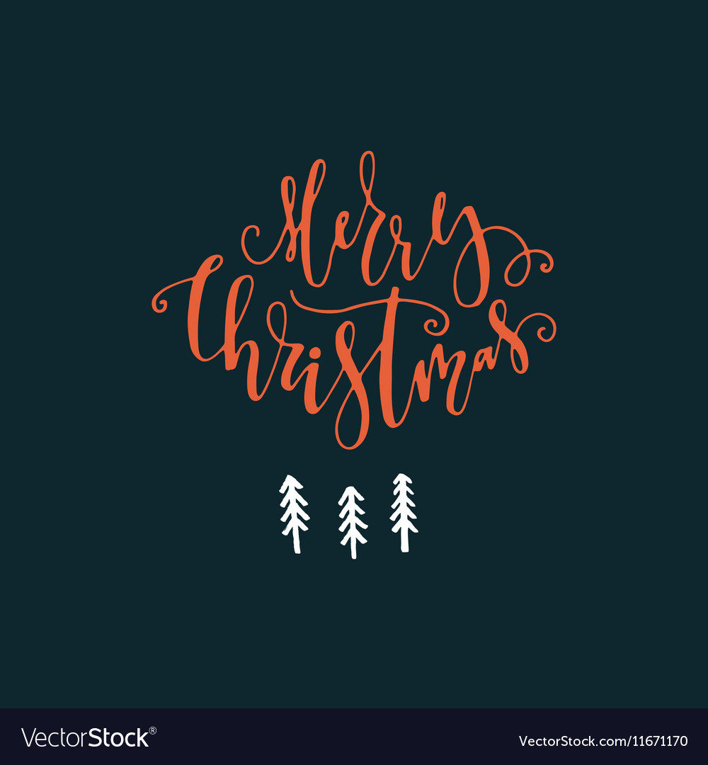 Handdrawn christmas lettering Royalty Free Vector Image