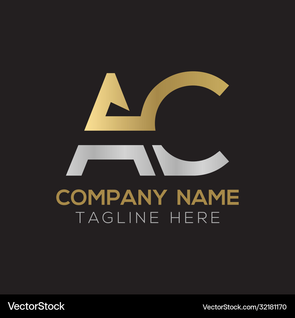 Initial ac letter logo design modern business Vector Image