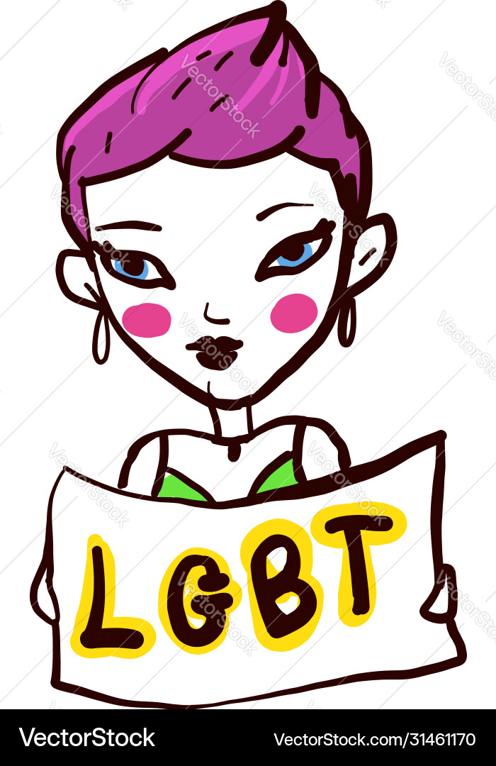 Lgbt sign on white background Royalty Free Vector Image
