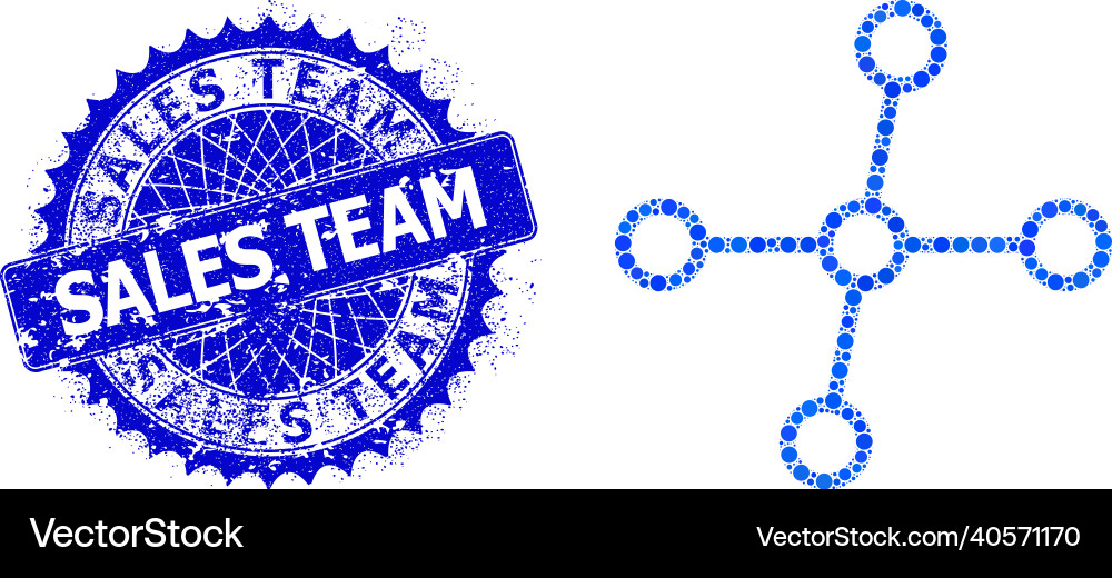 Node links mosaic of small circles Royalty Free Vector Image