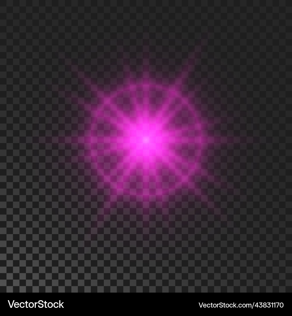 Purple glowing sparkling star Royalty Free Vector Image