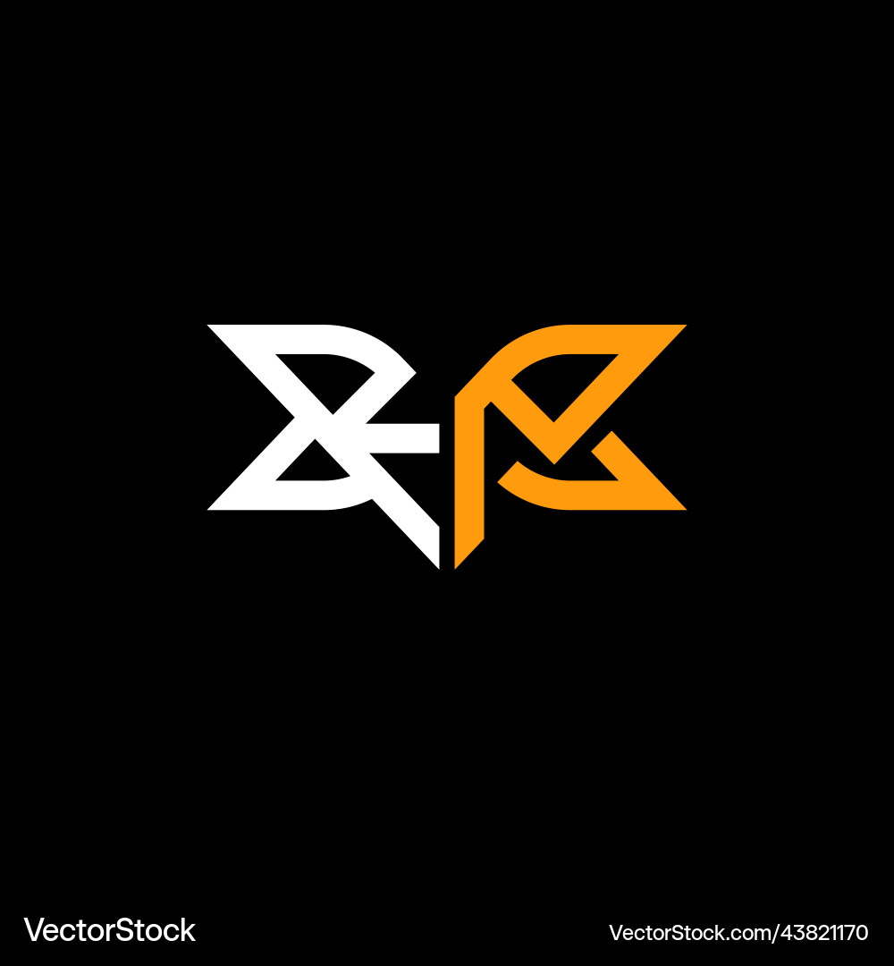 Rp letter logo creative design with graphic Vector Image