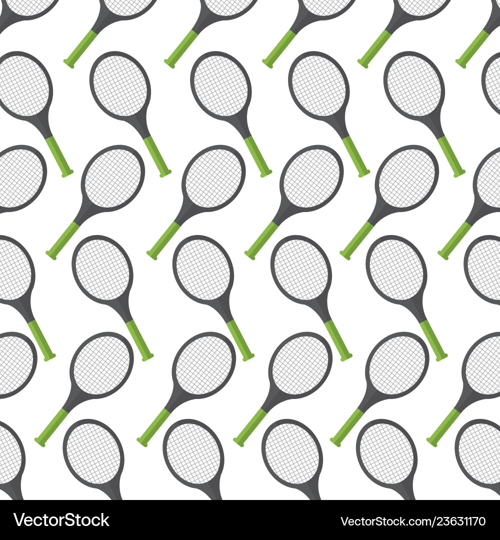 Seamless pattern tennis rackets sport Royalty Free Vector