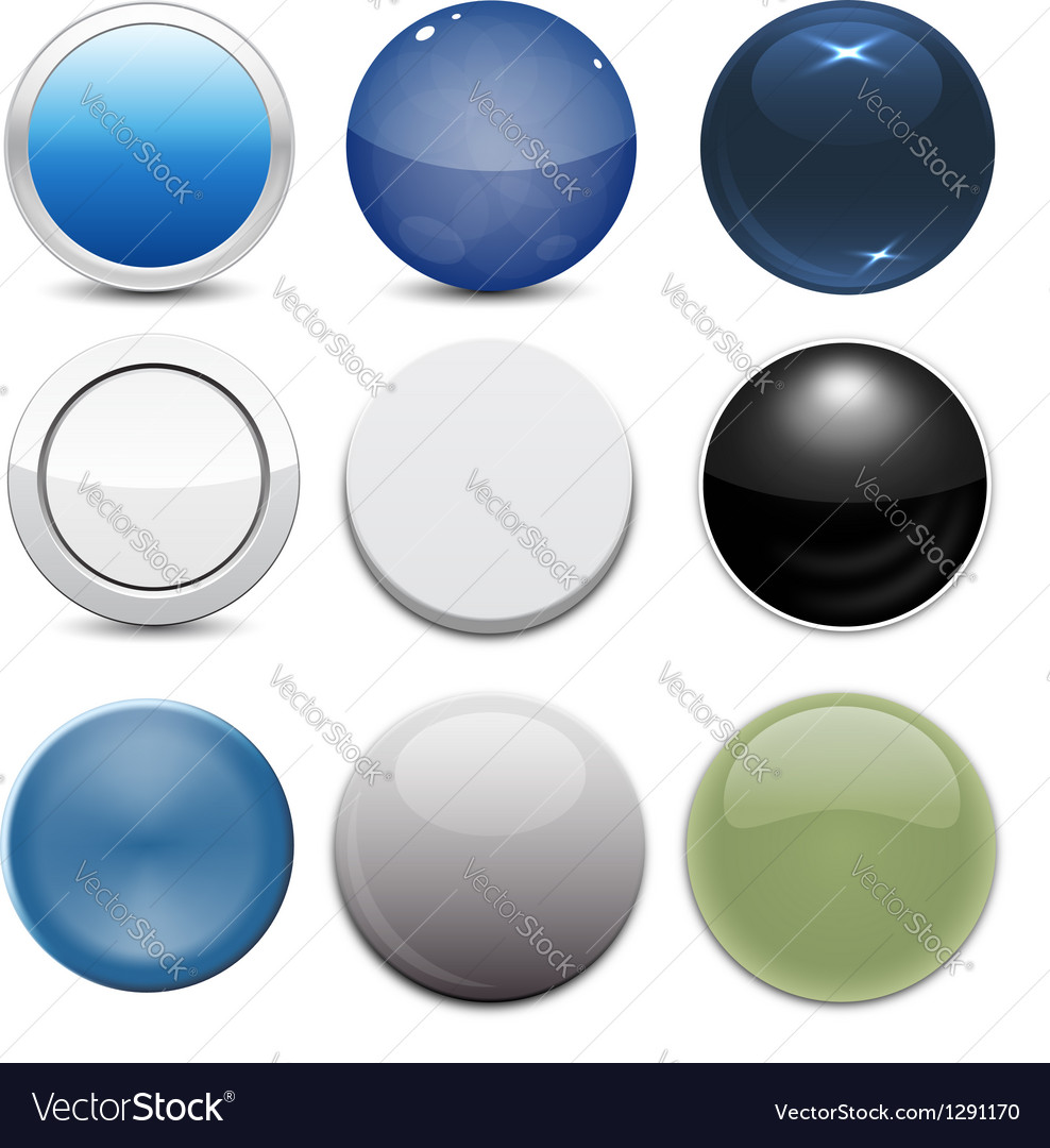 Set 9 button styles Royalty Free Vector Image - VectorStock