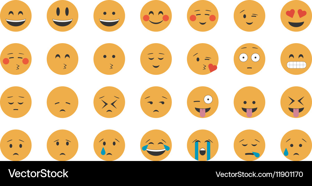 Set of emoticon Royalty Free Vector Image - VectorStock