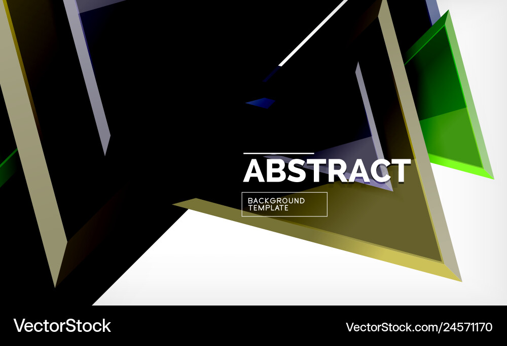 Tech futuristic geometric 3d shapes minimal Vector Image