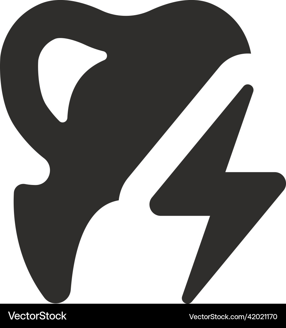 Tooth pain icon on white background Royalty Free Vector