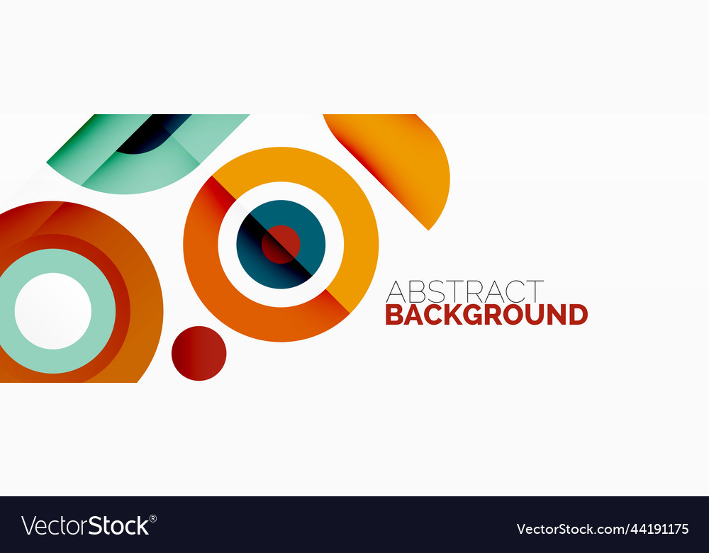 Abstract round shapes background minimalist Vector Image