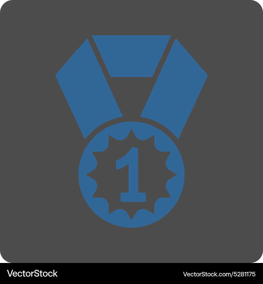 First place icon from award buttons overcolor set Vector Image