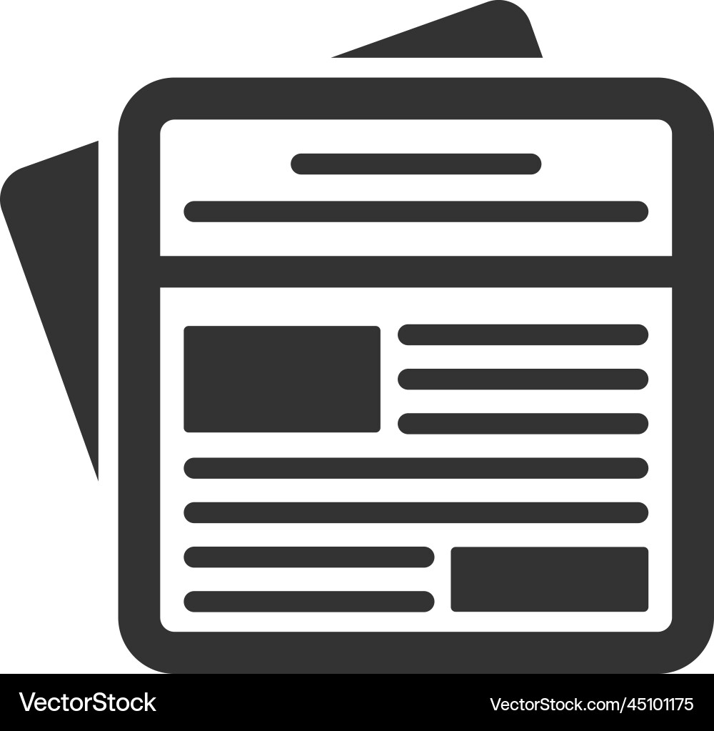 News paper icon Royalty Free Vector Image - VectorStock