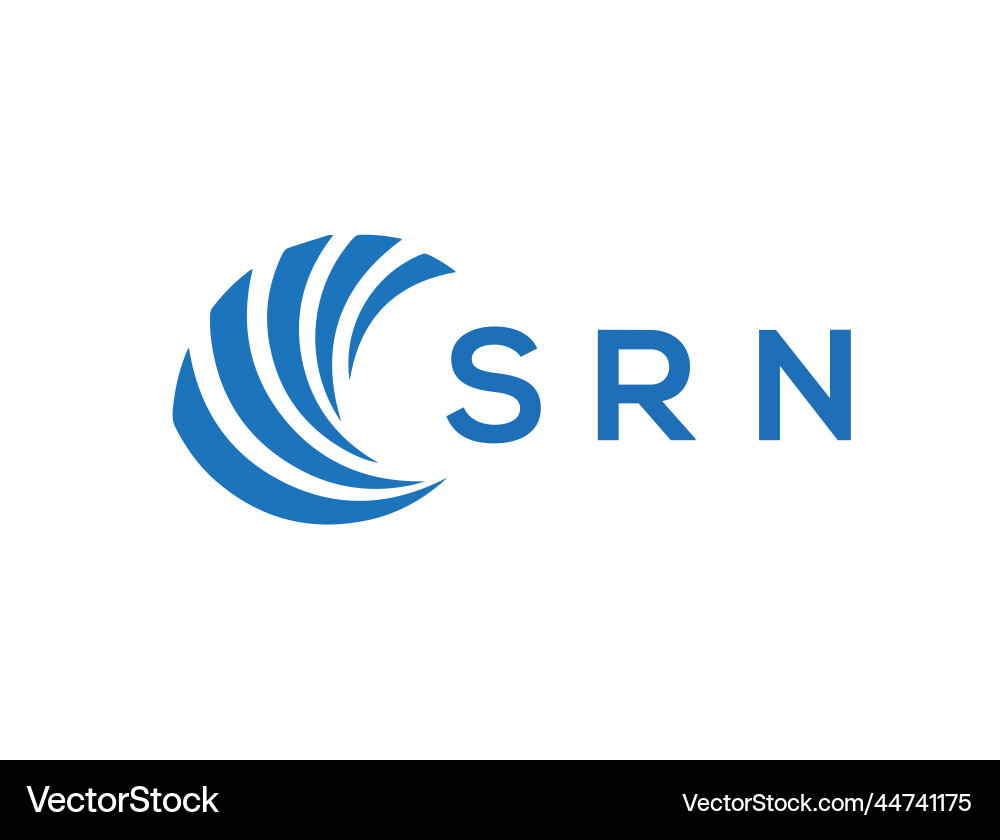 Srn letter logo design on white background Vector Image