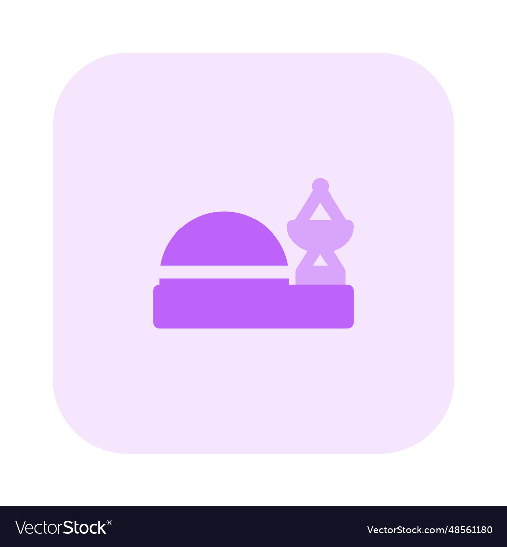 Building equipped with a satellite dish Royalty Free Vector