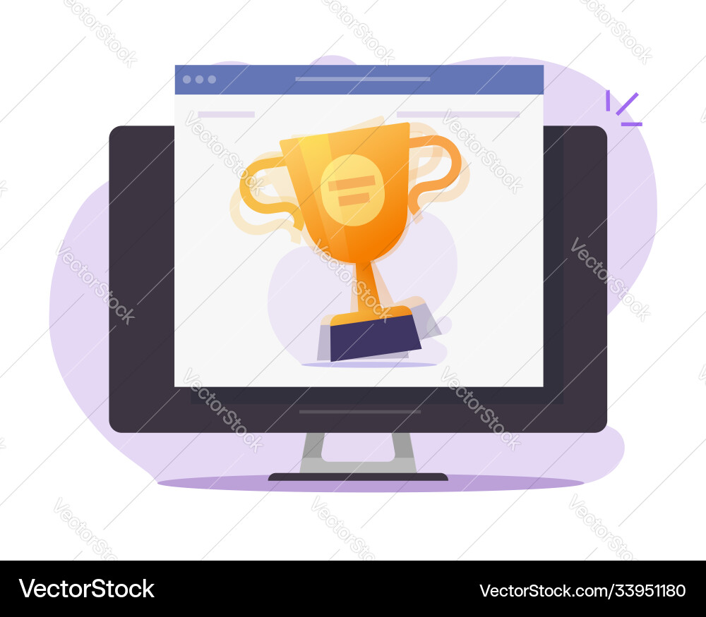 Championship competition online gift contest web Vector Image