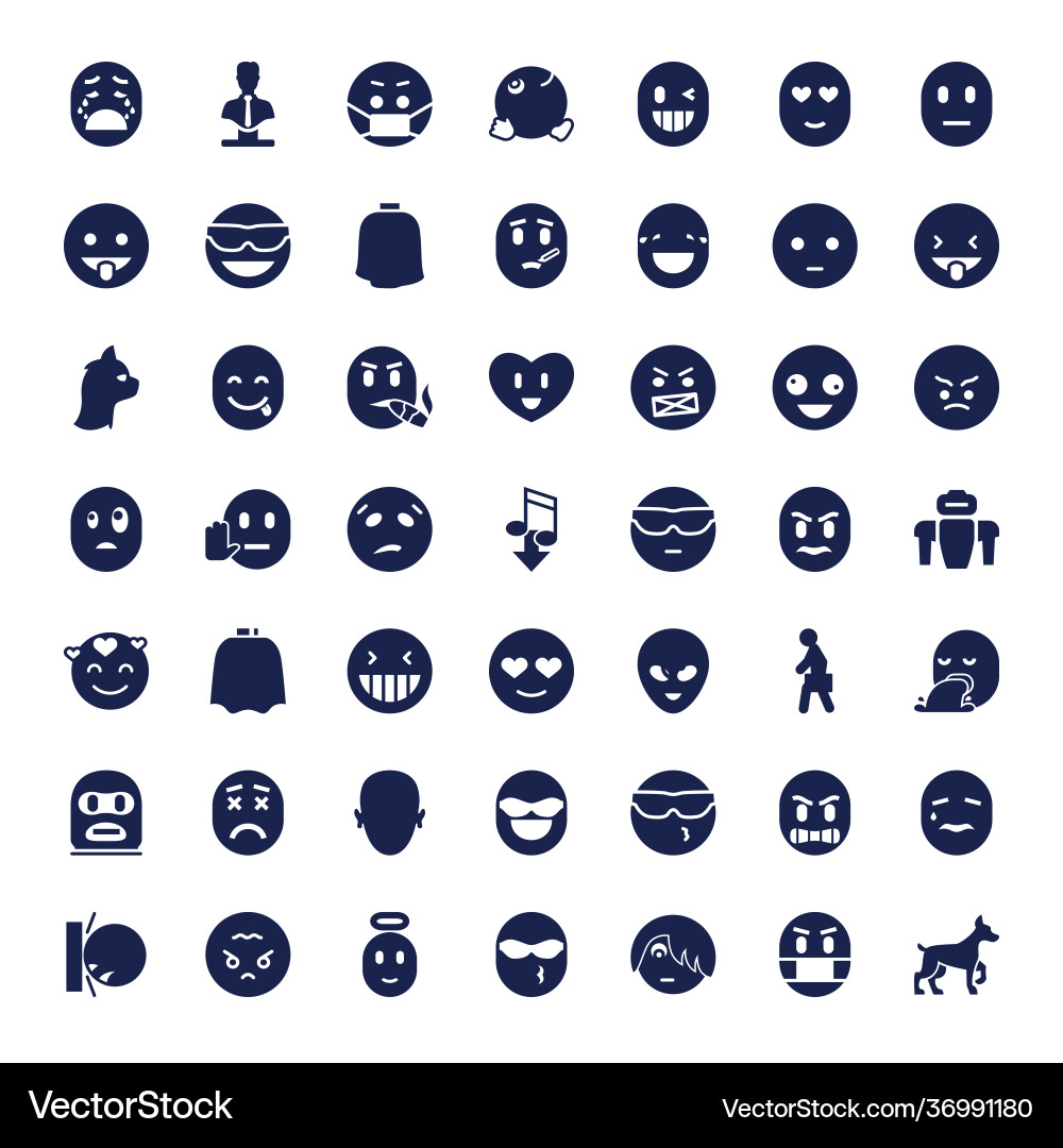 Character icons Royalty Free Vector Image - VectorStock