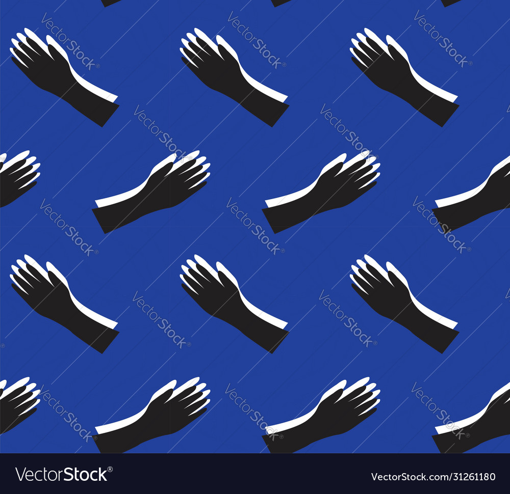 Hands seamless pattern Royalty Free Vector Image