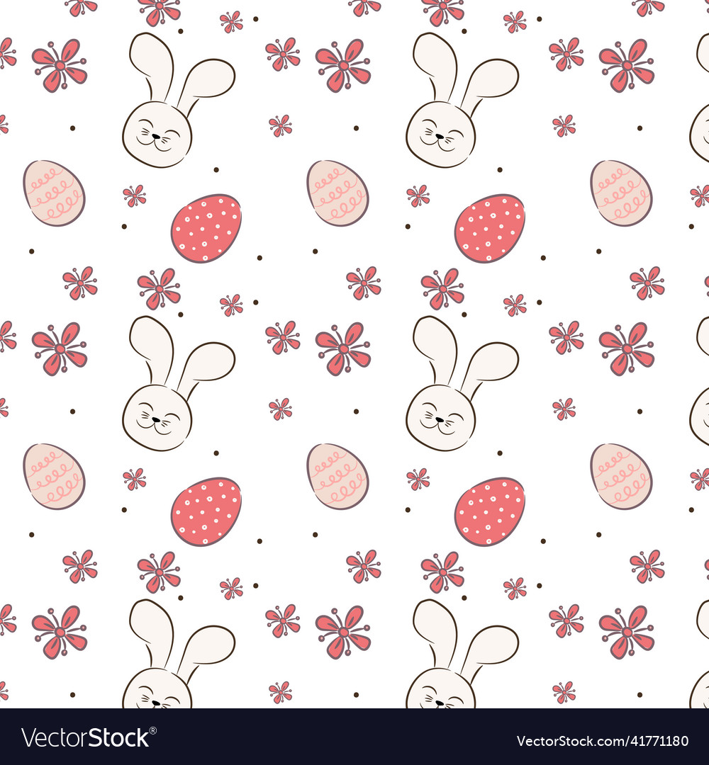 Happy easter seamless pattern trendy easter Vector Image