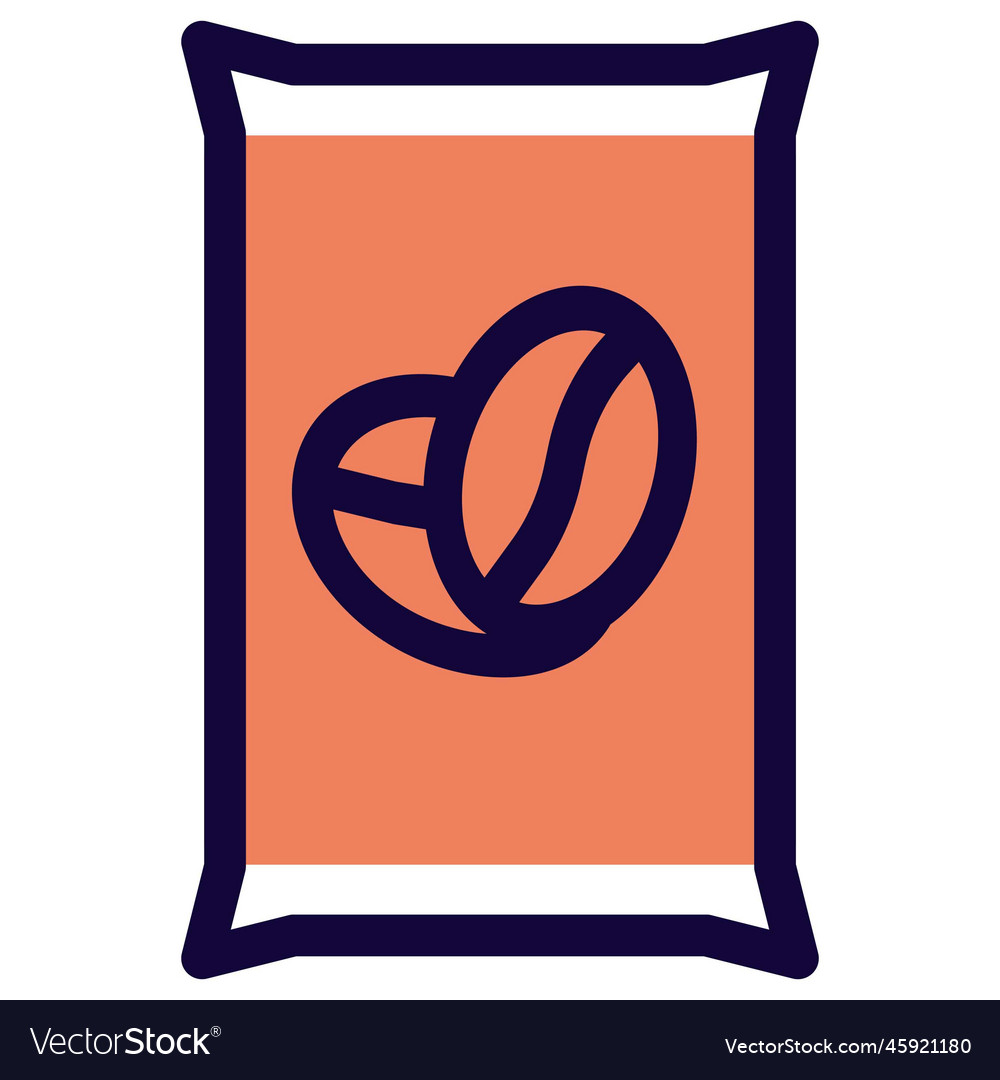 Instant coffee line icon Royalty Free Vector Image