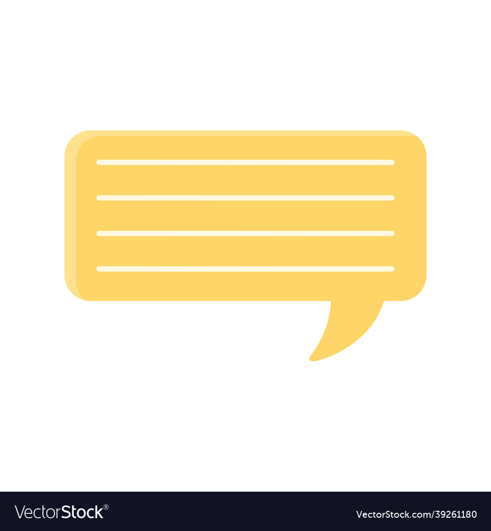 Message speech bubble Royalty Free Vector Image